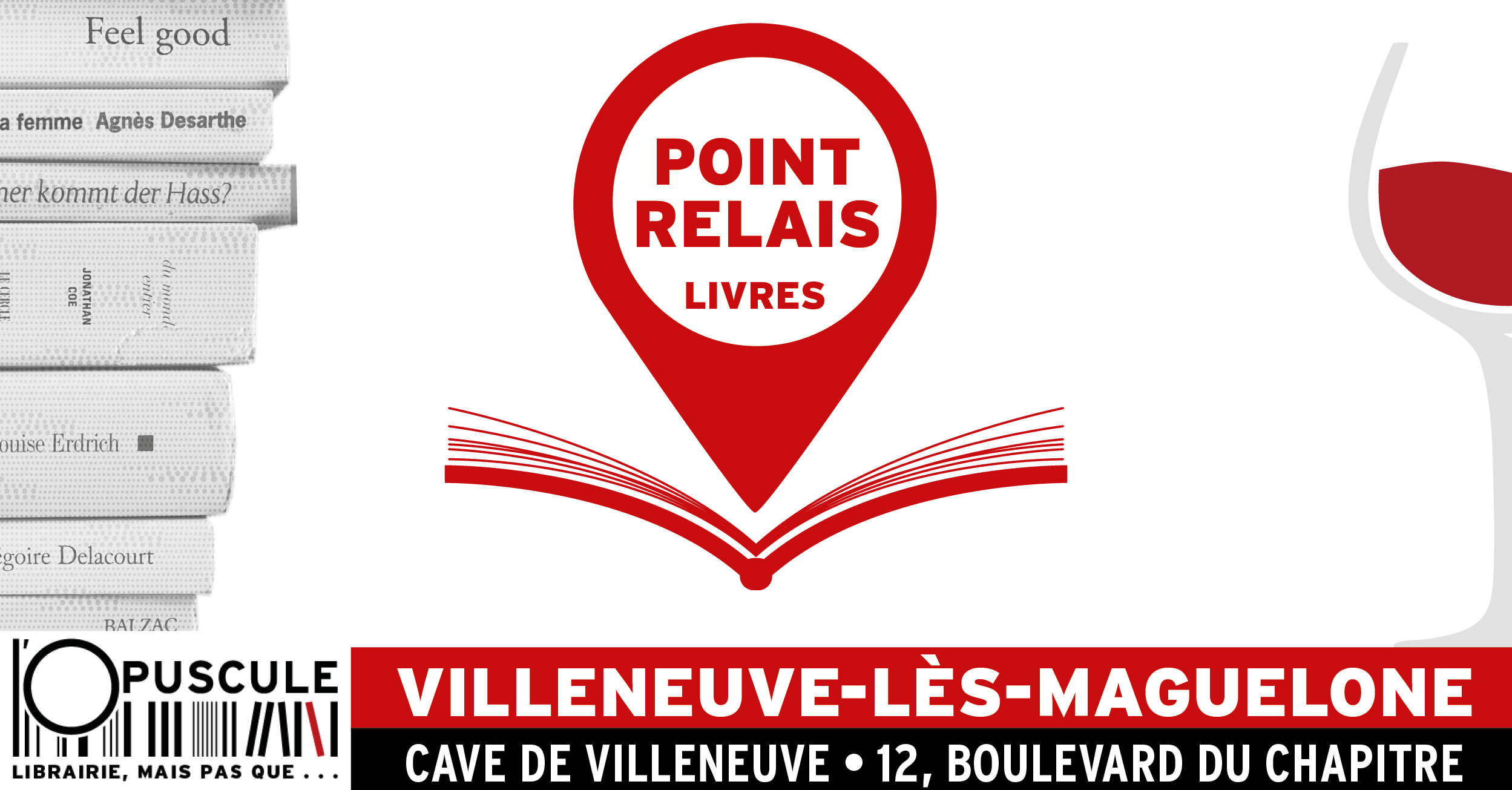 Les points relais de la librairie l'Opuscule